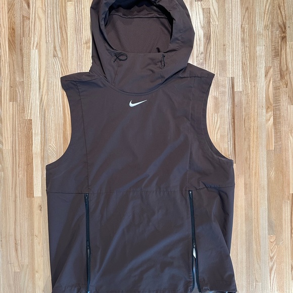 Nike | Jackets & Coats | Nike Alpha Fly Rush Vest Brown | Poshmark